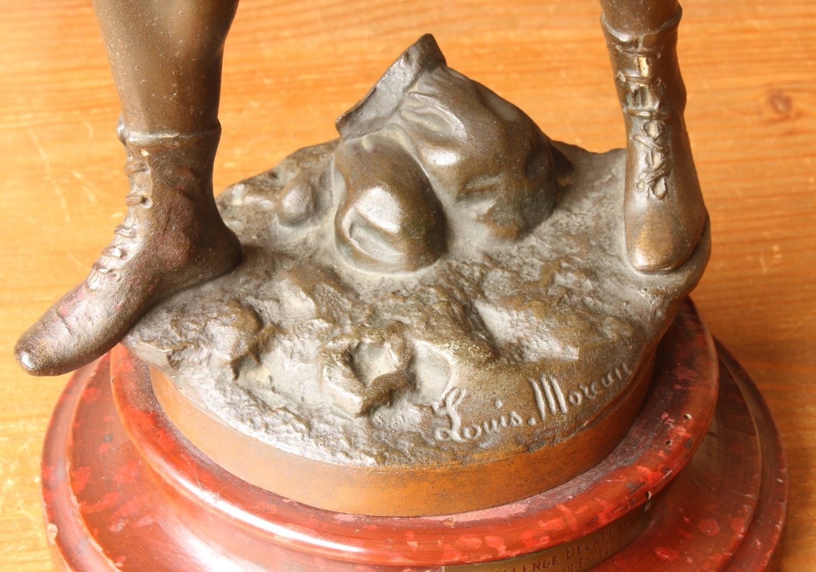 Large Metal Boxing Statue of Bare Knuckle Fighter Pugilist.