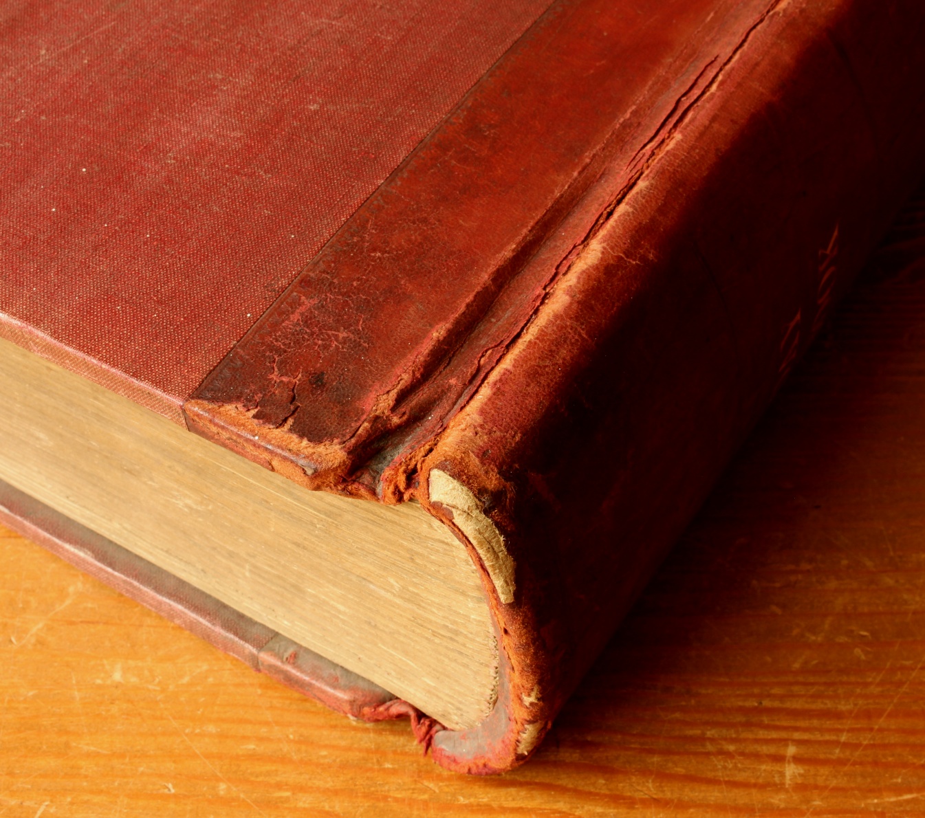 Large Red Leather Day Book. Accounts Ledger 1949. Home Decor.