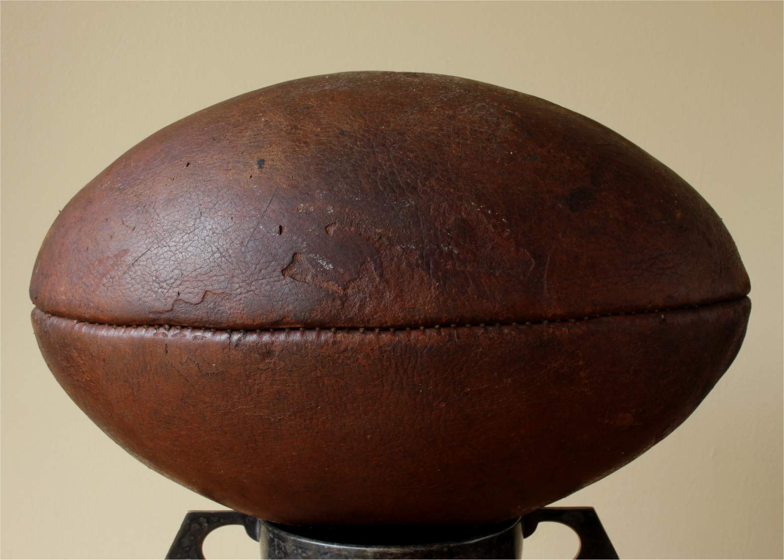 Leather Laced Rugby Ball. Antique c1930. Rugby Gift. Display Shop Ball.