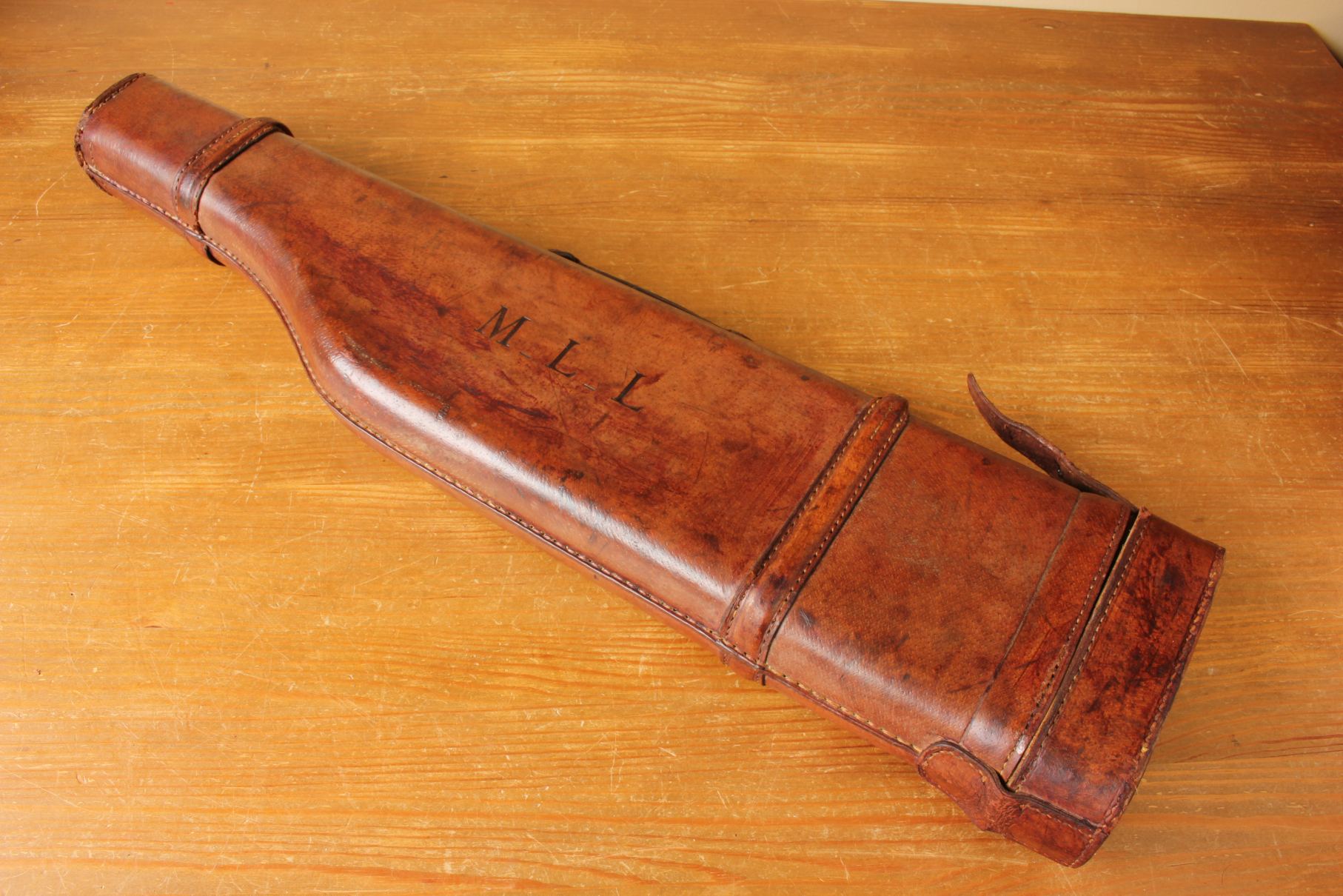 Leather Leg of Mutton Shotgun Case / Shooting Gun Carry Bag.