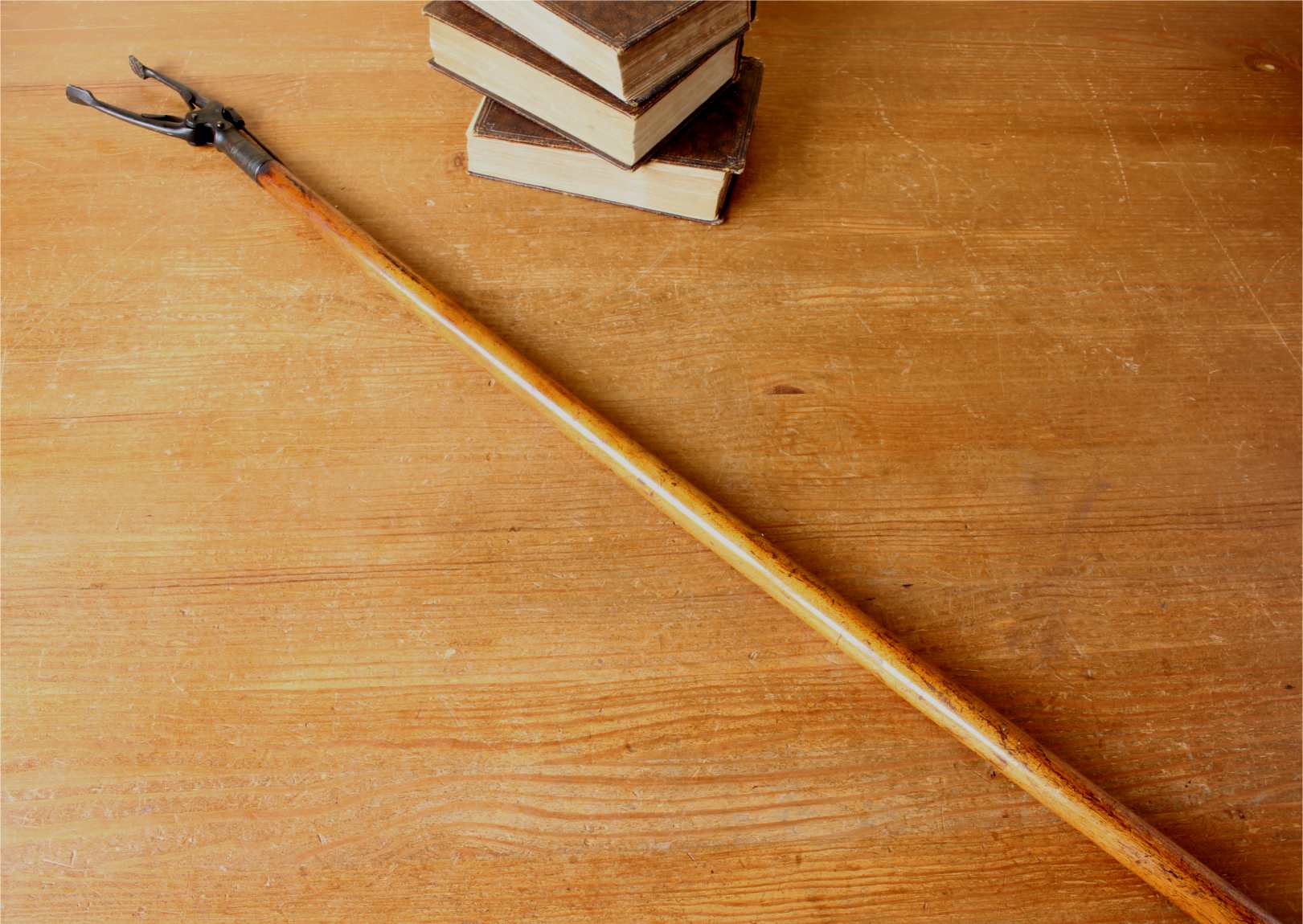 Library Book Grabber. Wood Long Arm Book Shop Reacher Grab.