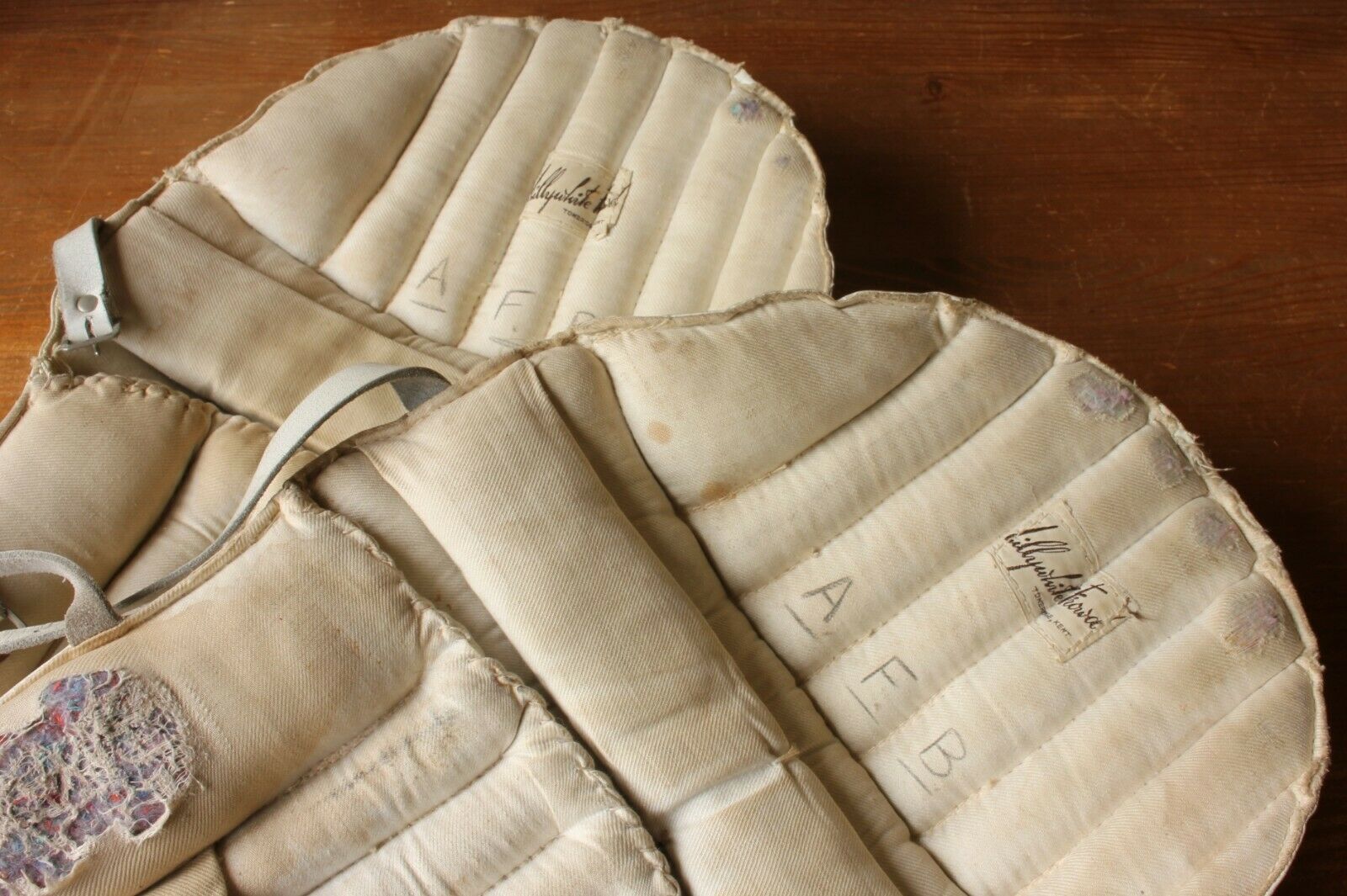 Lillywhite Frowd Cricket Pads / Legguards. Sports Bar, Club or Prop.