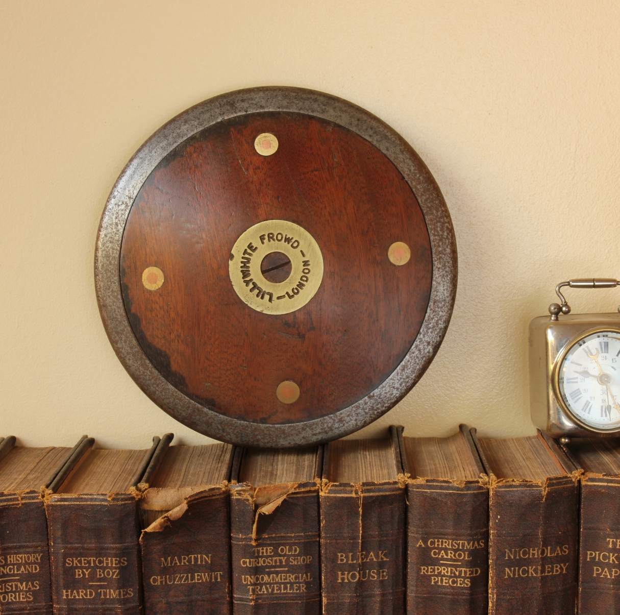 Wood Discus Lillywhite Frowd London. Door Stop, Gym, Sports Bar or Prop.