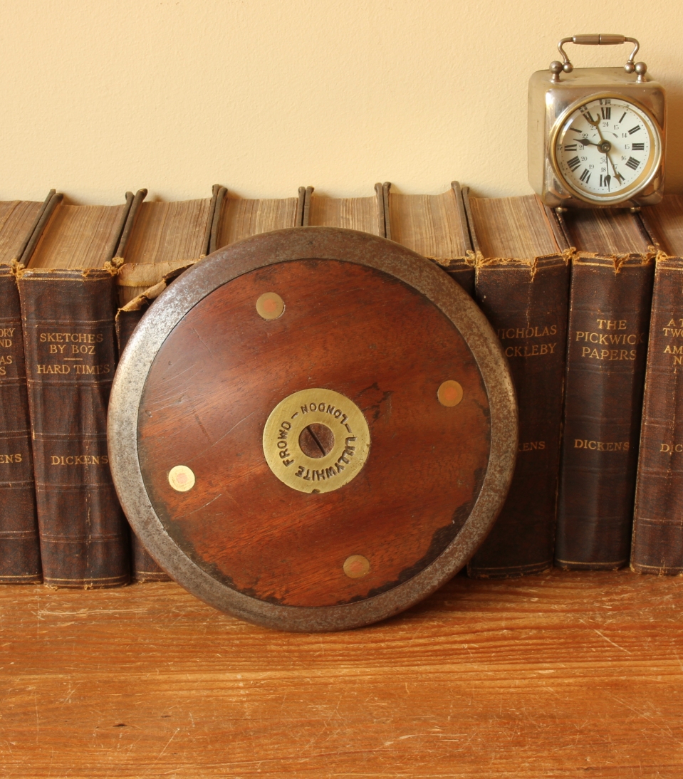 Wood Discus Lillywhite Frowd London. Door Stop, Gym, Sports Bar or Prop.