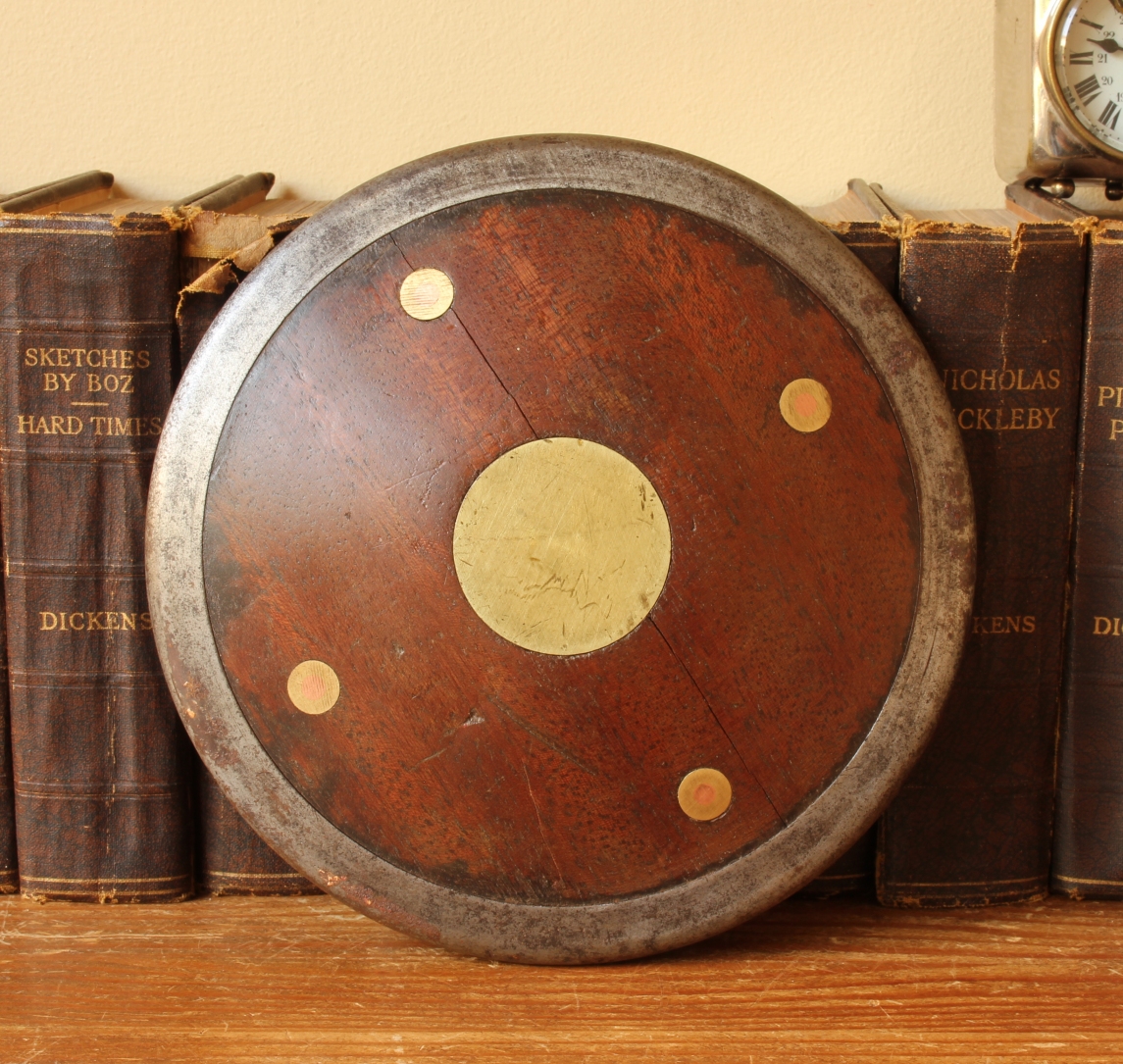 Wood Discus Lillywhite Frowd London. Door Stop, Gym, Sports Bar or Prop.