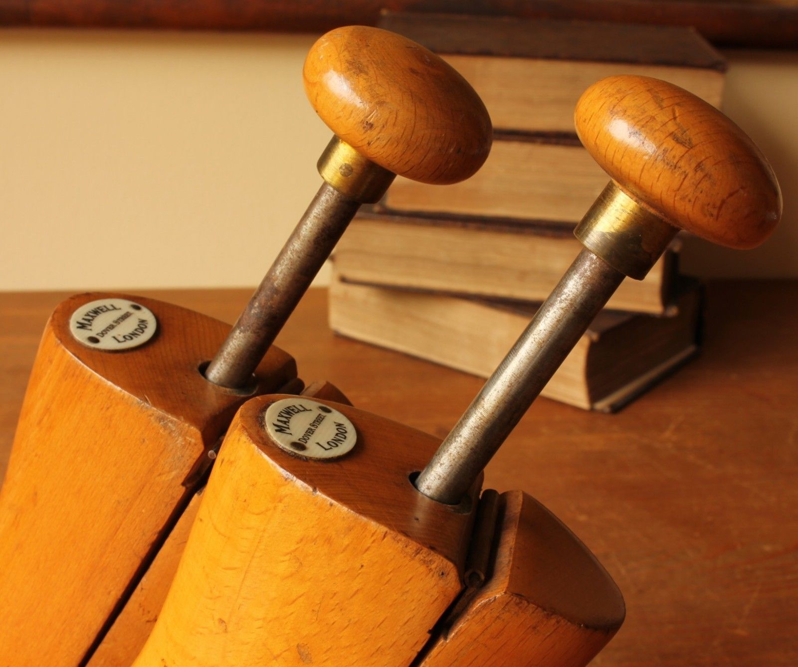 Henry Maxwell Wooden Boot Lasts. Wood Treen Trees. Vintage Shoe Shop.