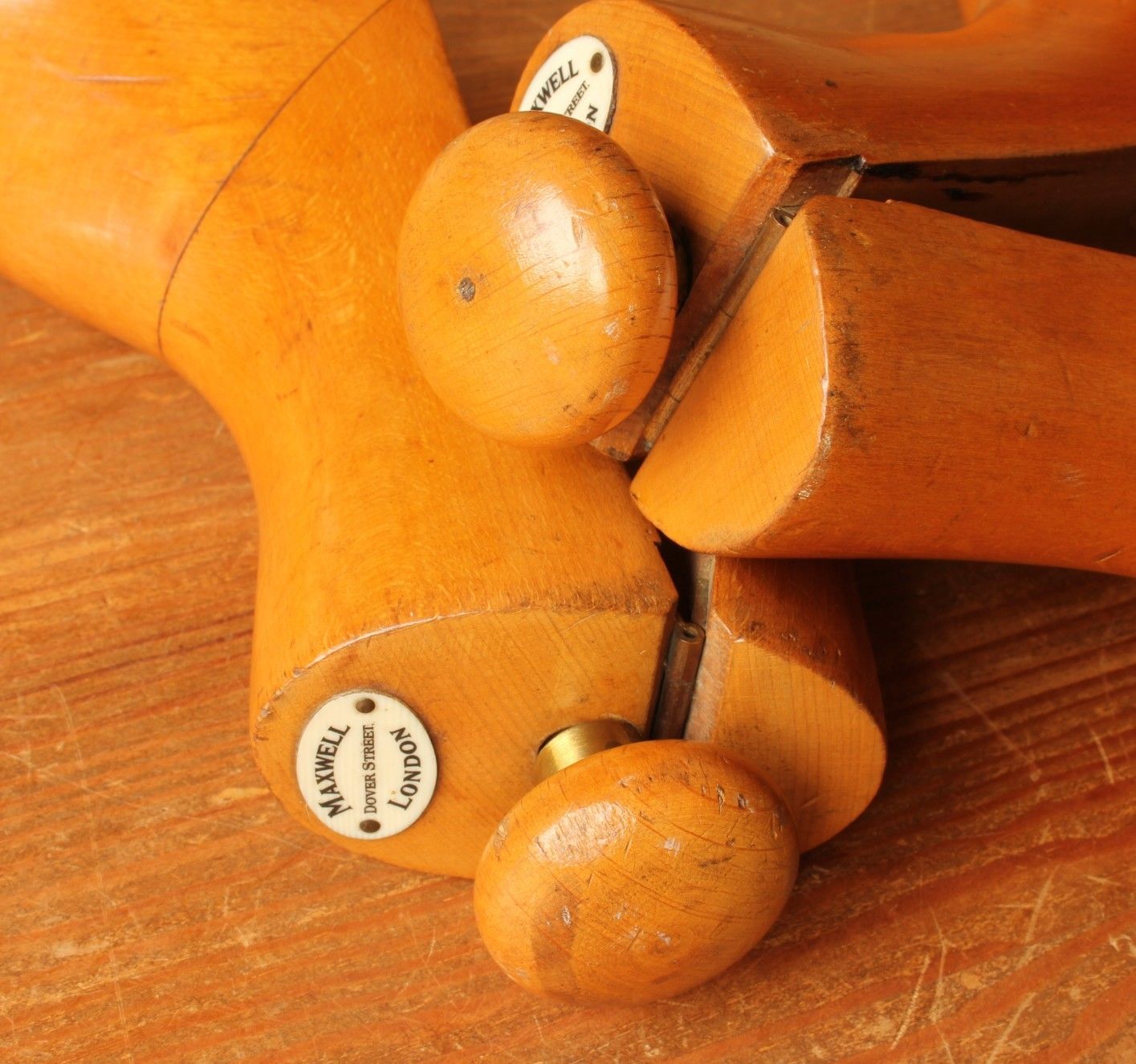 Henry Maxwell Wooden Boot Lasts. Wood Treen Trees. Vintage Shoe Shop.