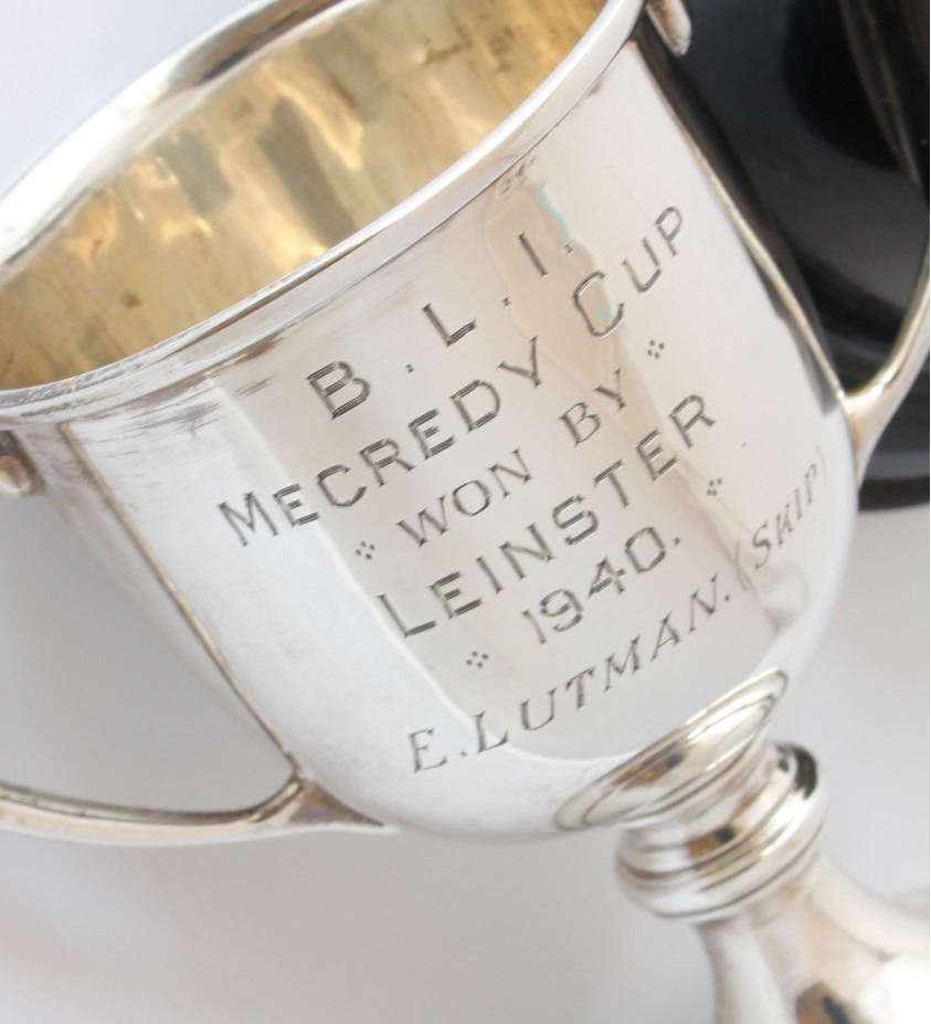 Silver Bowling Trophy Cup. Bowling League of Ireland Mecredy Cup Dublin ...