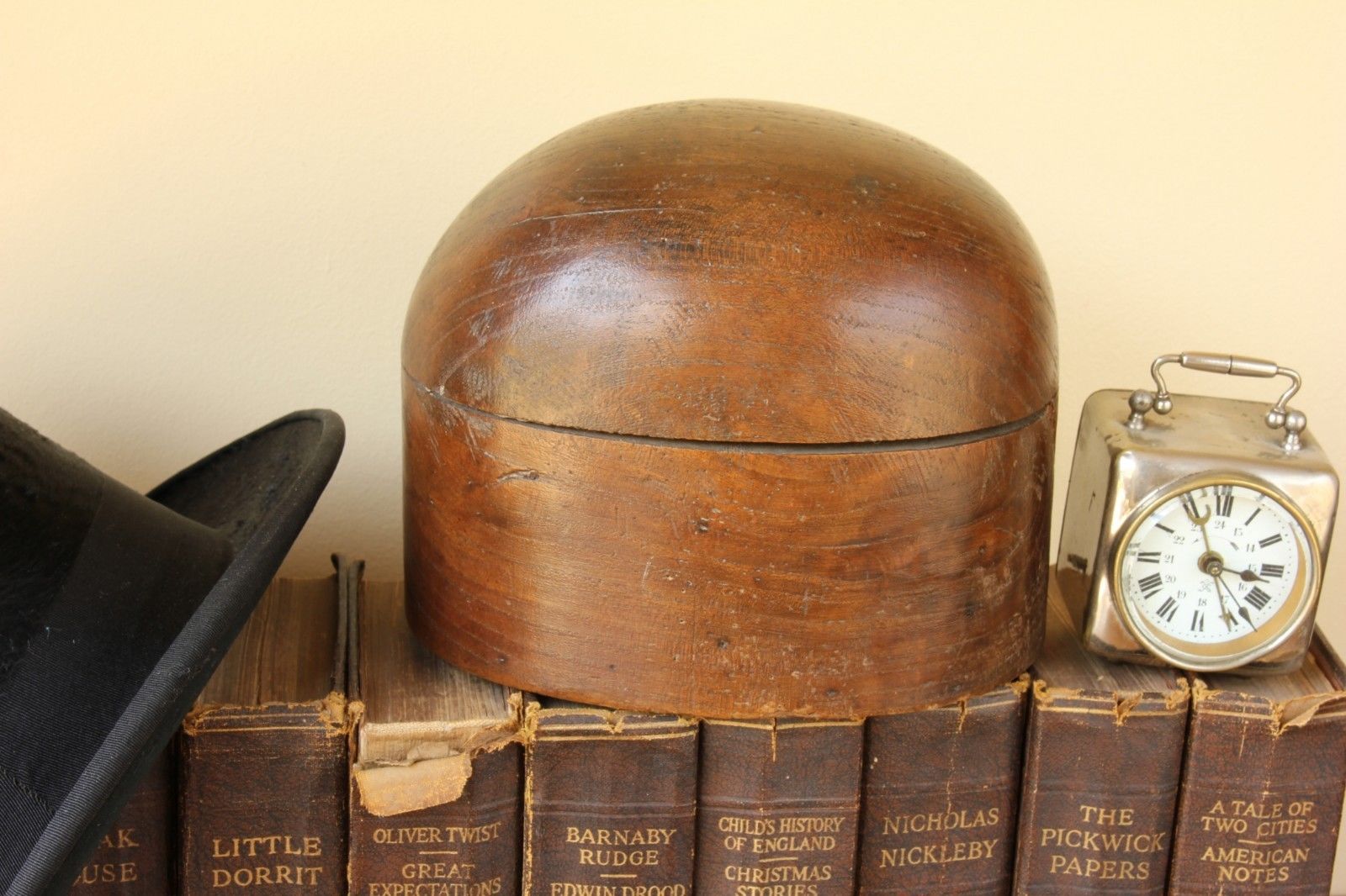 Vintage Original Milliners Dark Brown Wooden Hat Block Shop Display ...
