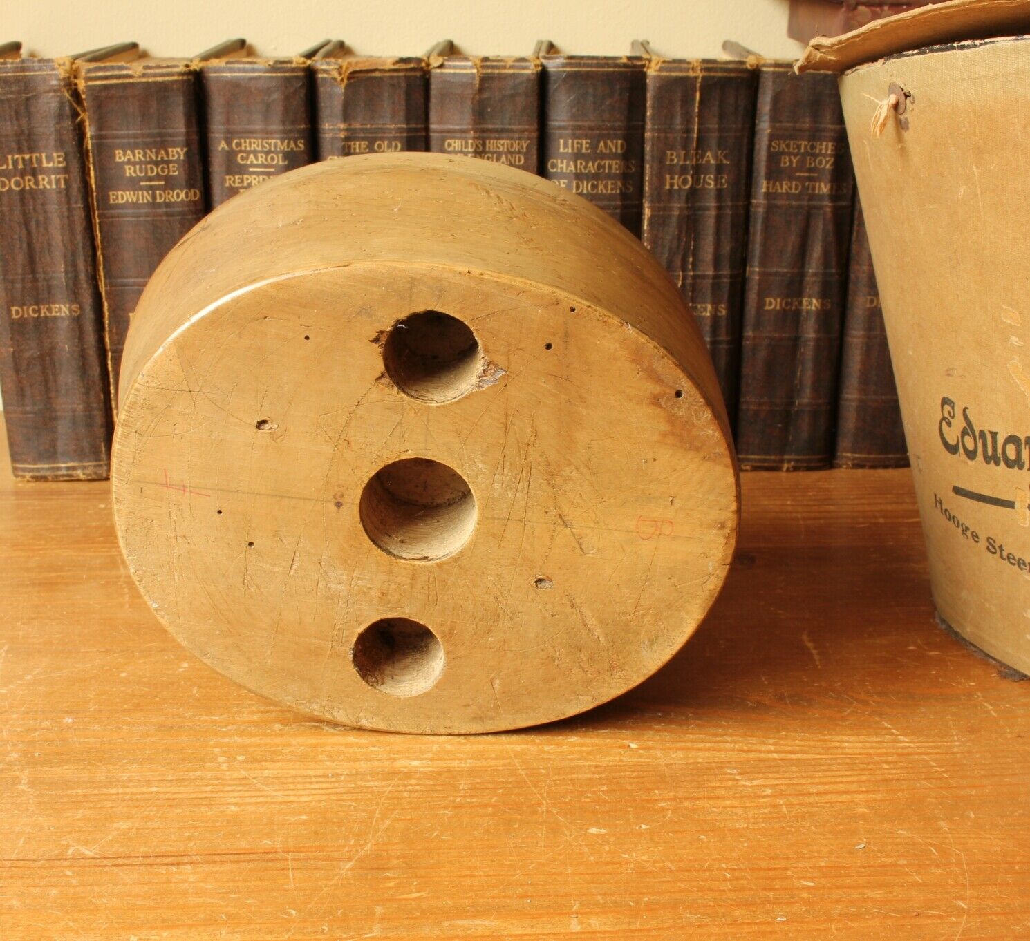 Milliners Original Wooden Hat Block. Shop Display Prop.