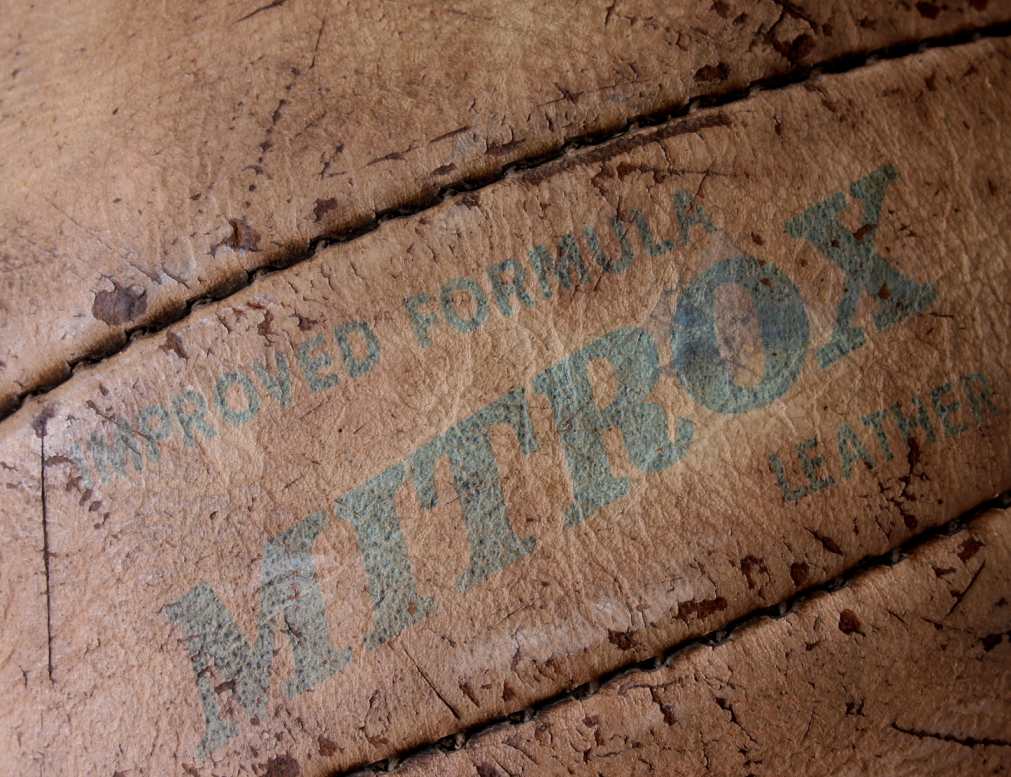 Mitre Master Football. Size 5 Mitrox Leather Soccer Ball. M.T.F.C. 1959.