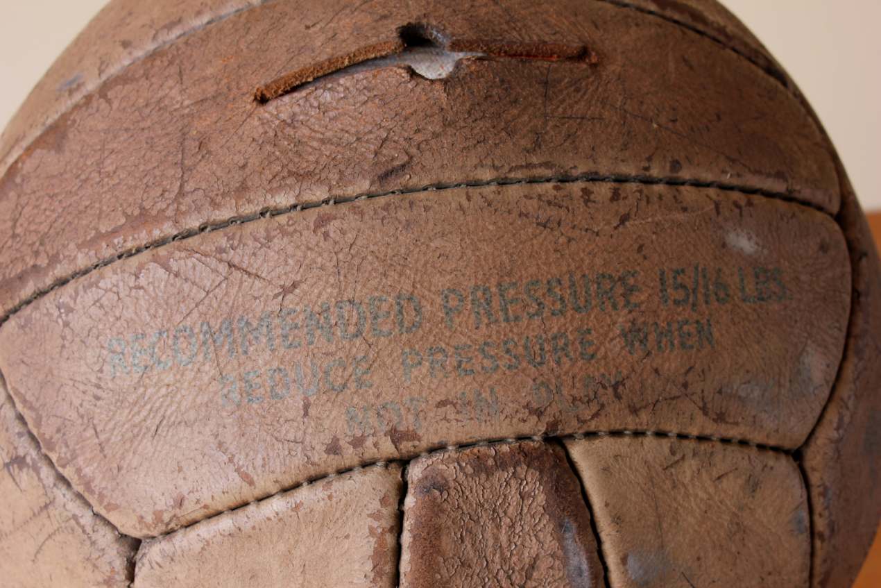 Mitre Master Football. Size 5 Mitrox Leather Soccer Ball. M.T.F.C. 1959.
