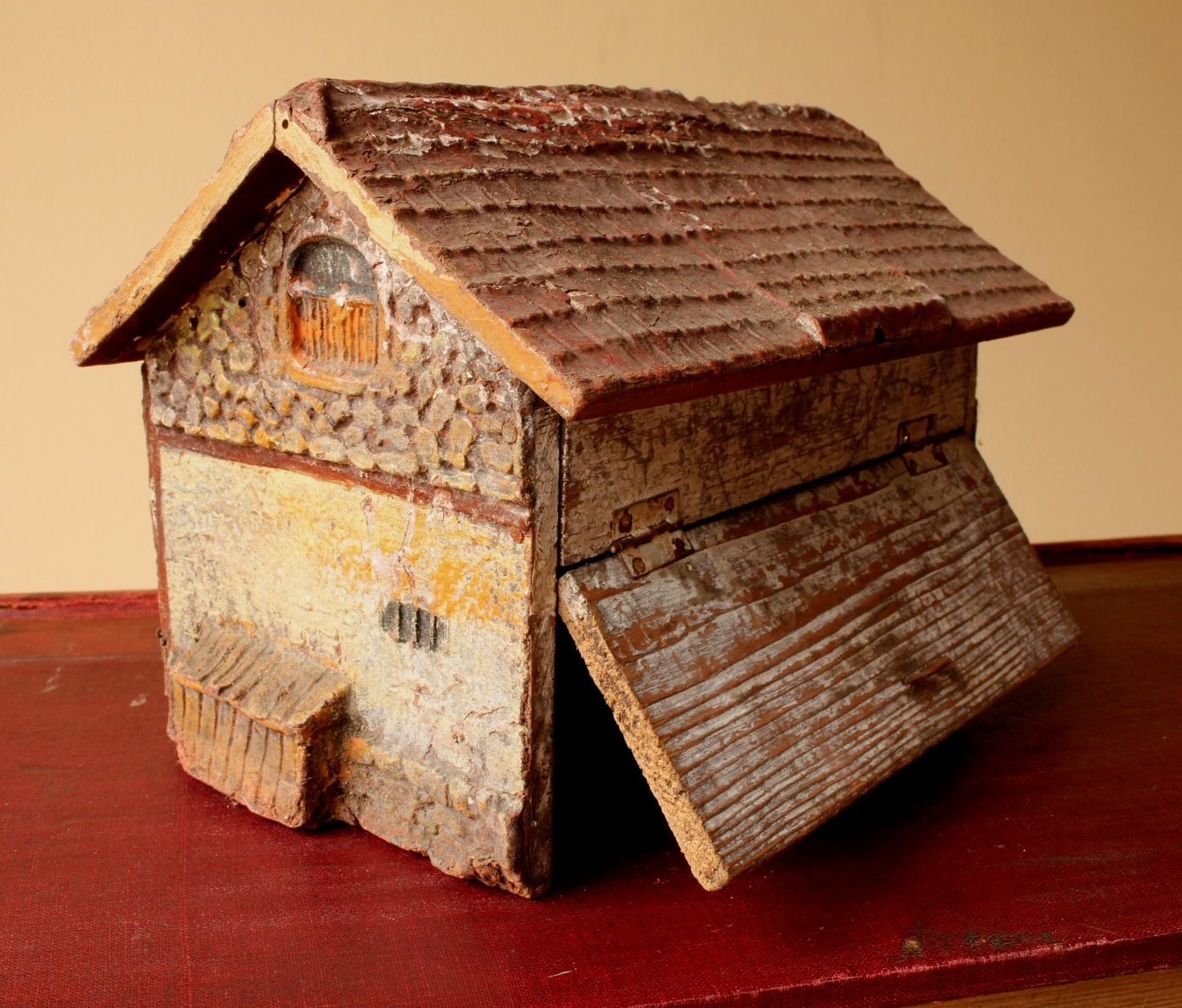 Two Miniature Cottages. Decorative Hand Built Model & Barn.