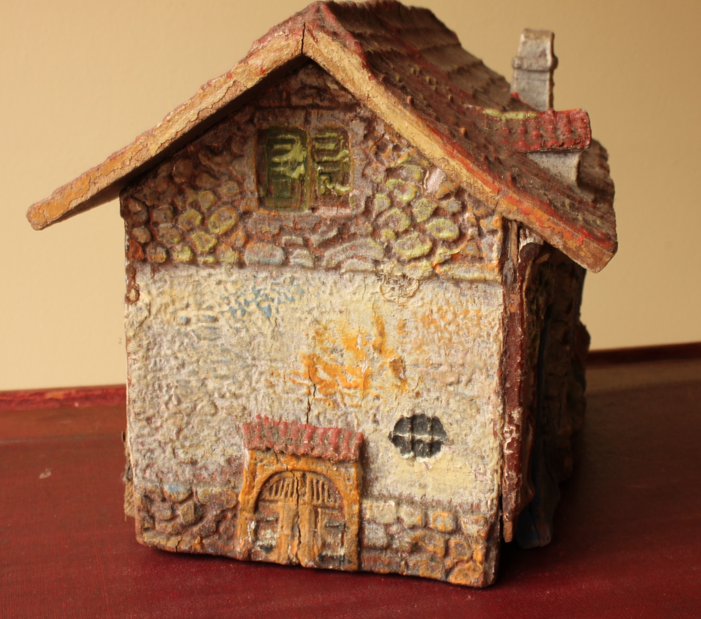 Two Miniature Cottages. Decorative Hand Built Model & Barn.