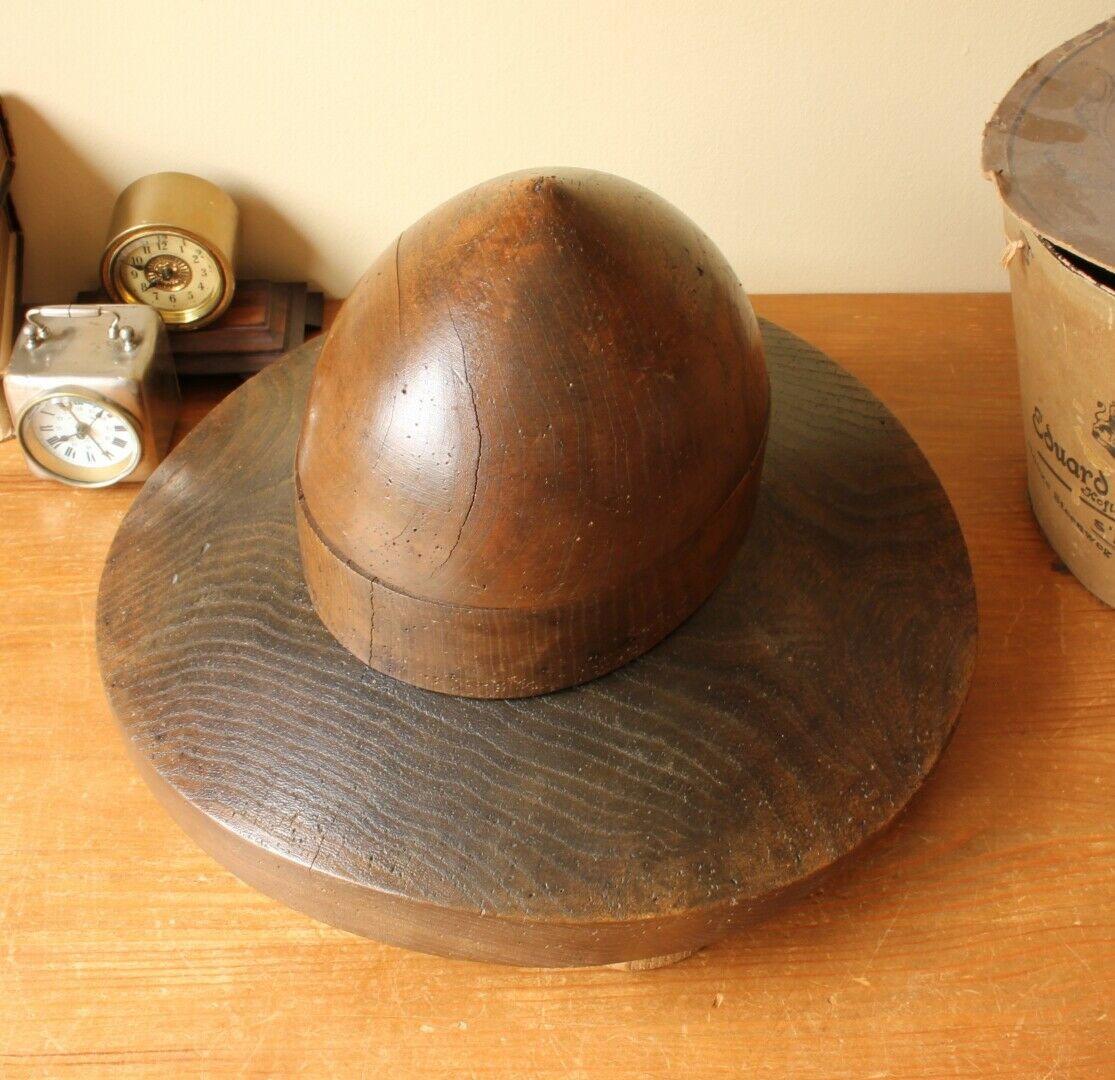 Milliners Wooden Hat Block. Mountie Campaign Style Shop Display.