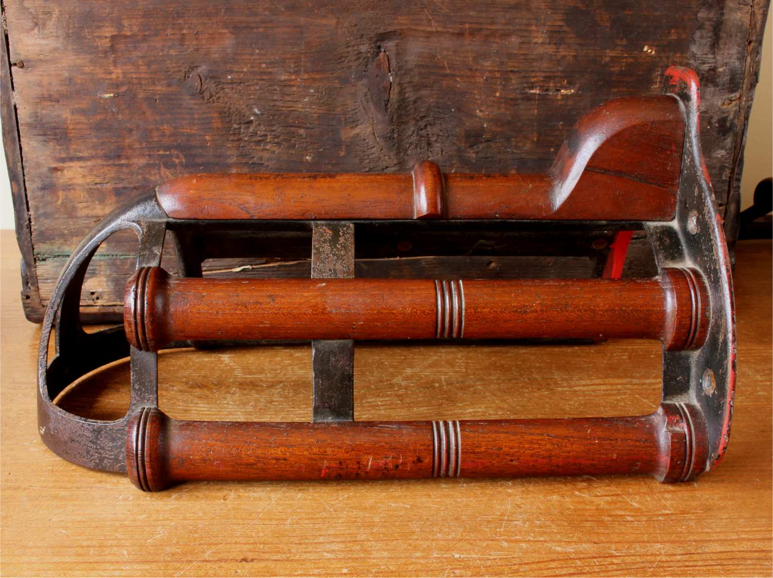 4 Antique Saddle Harness Tack Racks. Musgrave & Co. Horse Stable. c1890.