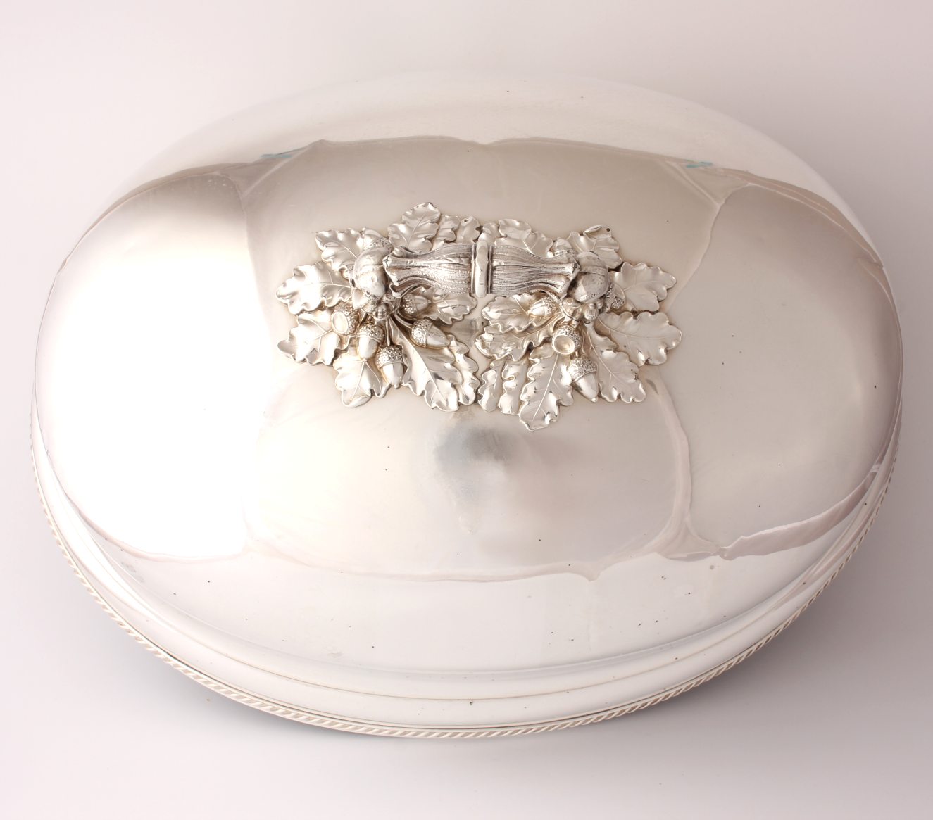 Large Old Sheffield Plate Meat Food Cover by Waterhouse Hatfield c1836.