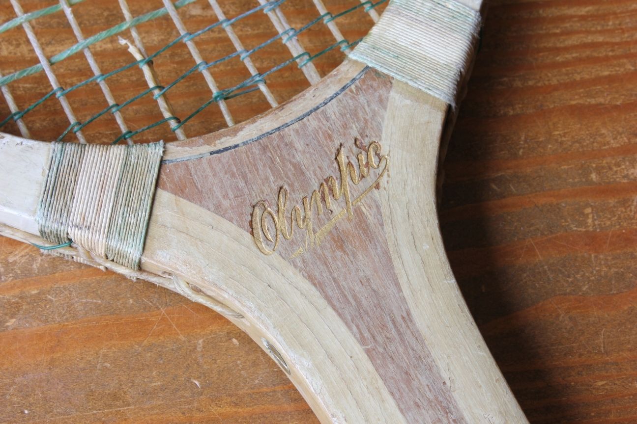 Lawn Tennis Racket by Olympic c1910.