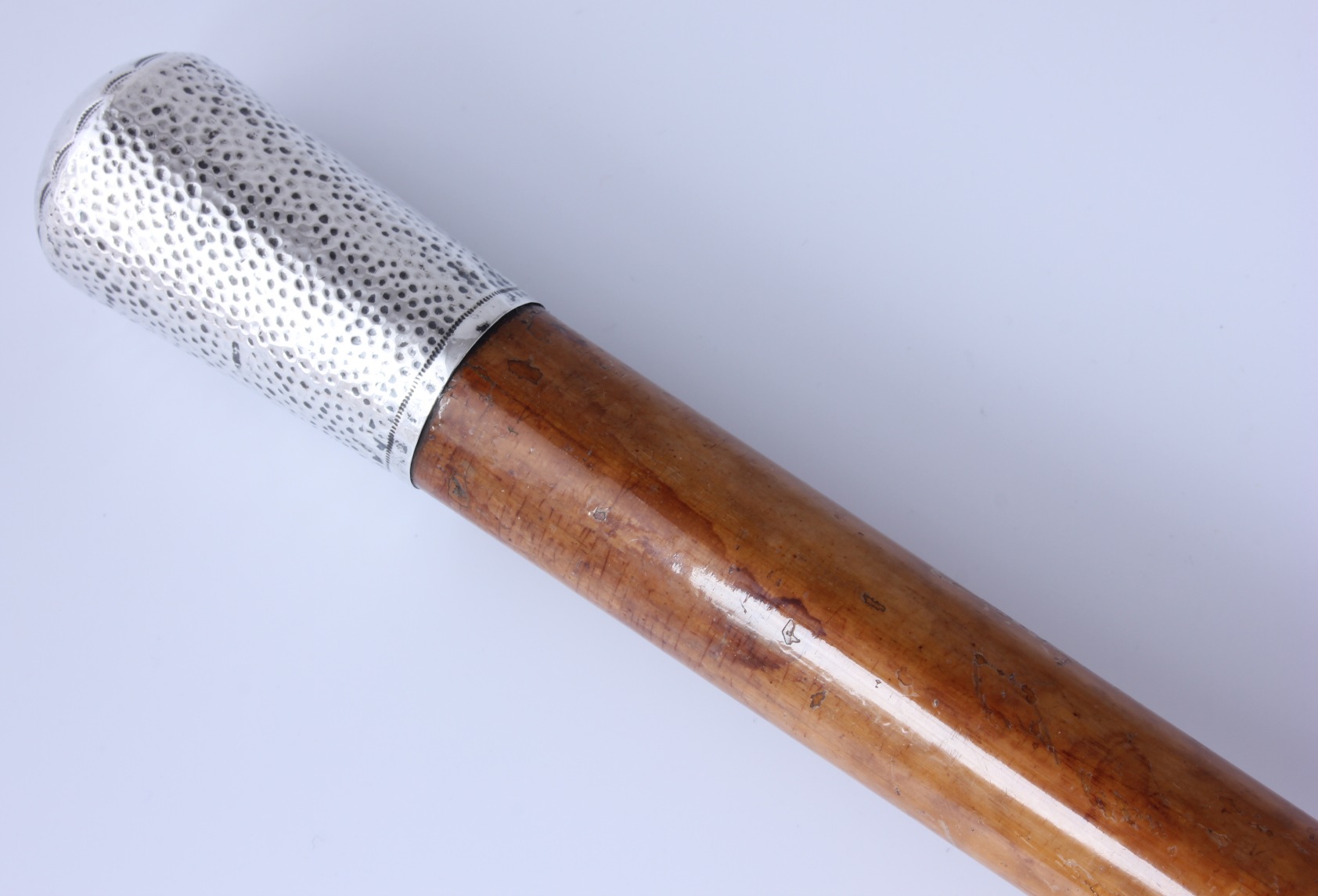 WW1 Silver Malacca Walking Cane. 16th County of London Queens Westminsters.