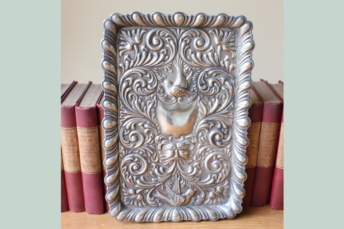 Victorian Silver Plated Repousse Tray.