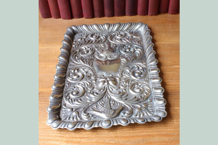 Victorian Silver Plated Repousse Tray.