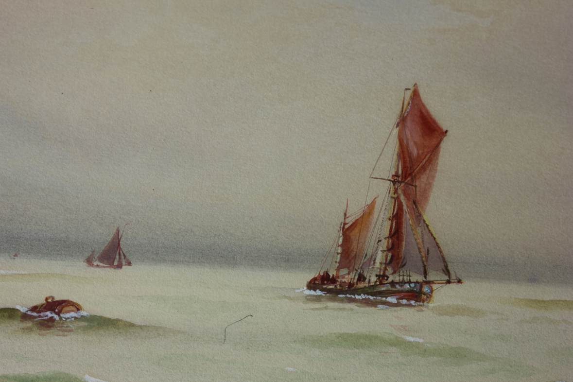 G M Avondale Signed Watercolour Scarborough. Framed Painting. c1915.