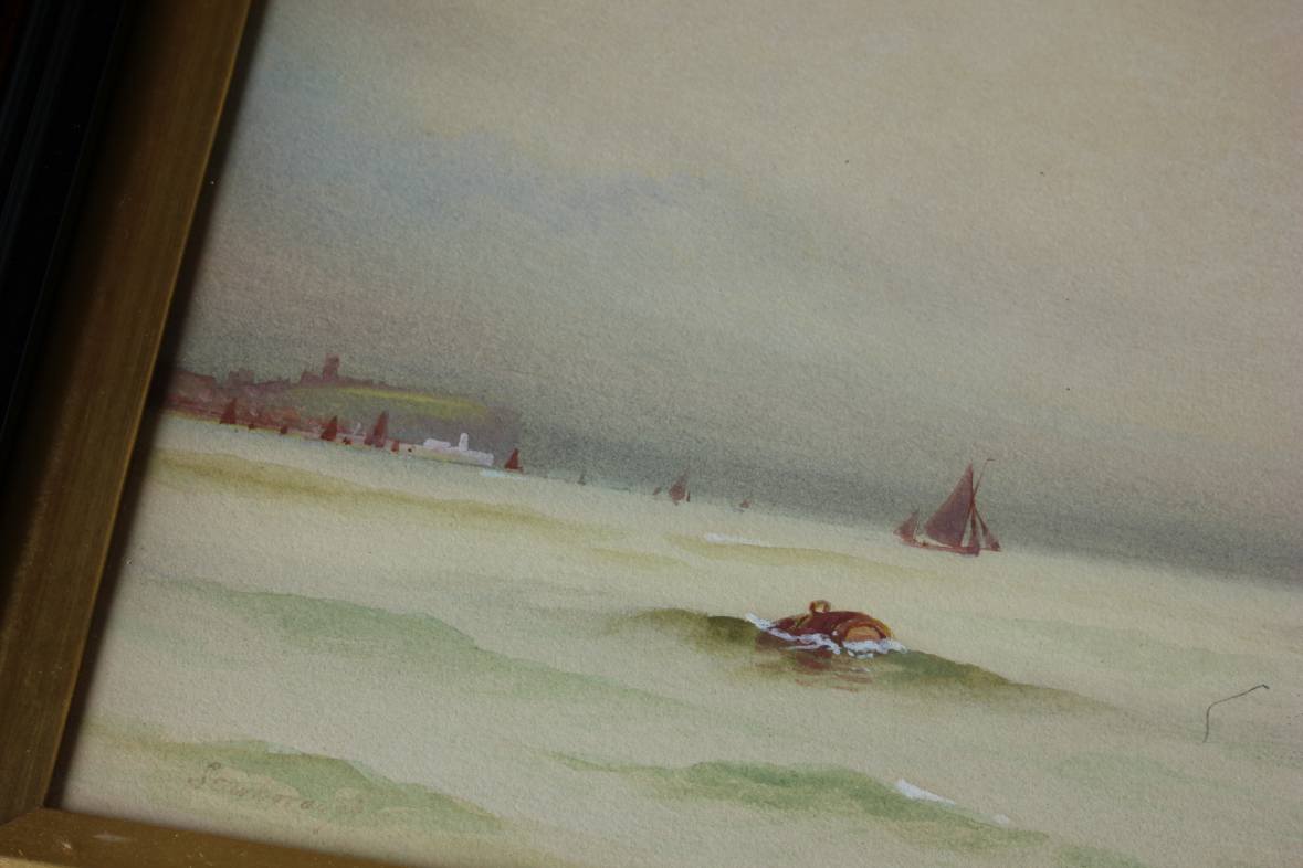 G M Avondale Signed Watercolour Scarborough. Framed Painting. c1915.