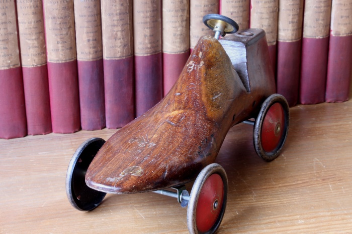 Vintage Wooden Shoe Last Race Car
