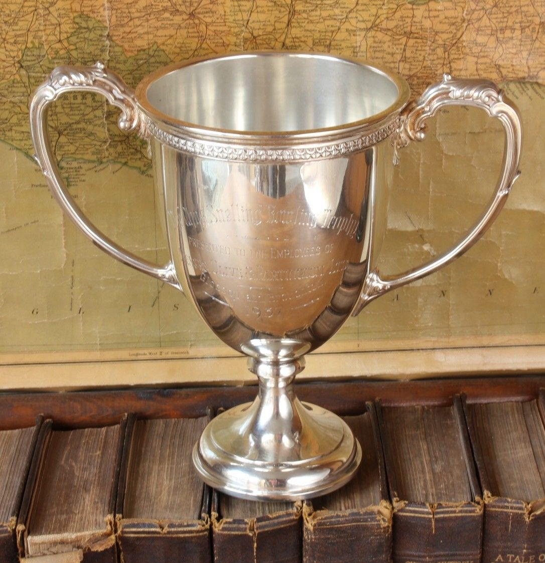 Large Silver Chas Smelling Bowling Trophy Messrs Olive & Partington 1937.