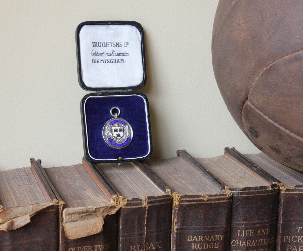 Silver & Enamel 1933 Football Medal Dorset County Mark Frowde Cup EL ...