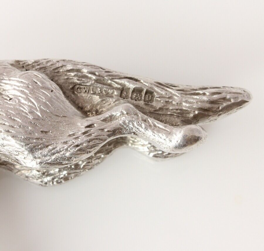 Silver Fox Corkscrew with Ruby Eyes.Wine Bottle Opener. HM 1944.