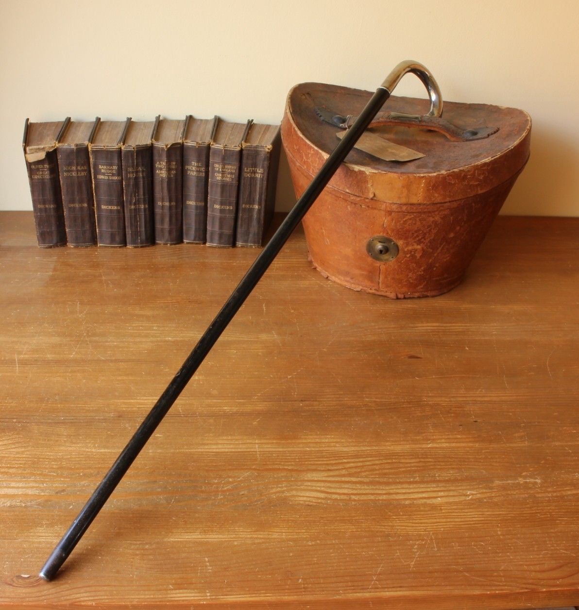 c1900 800 German Silver Checkered Niello Handle Walking Cane.