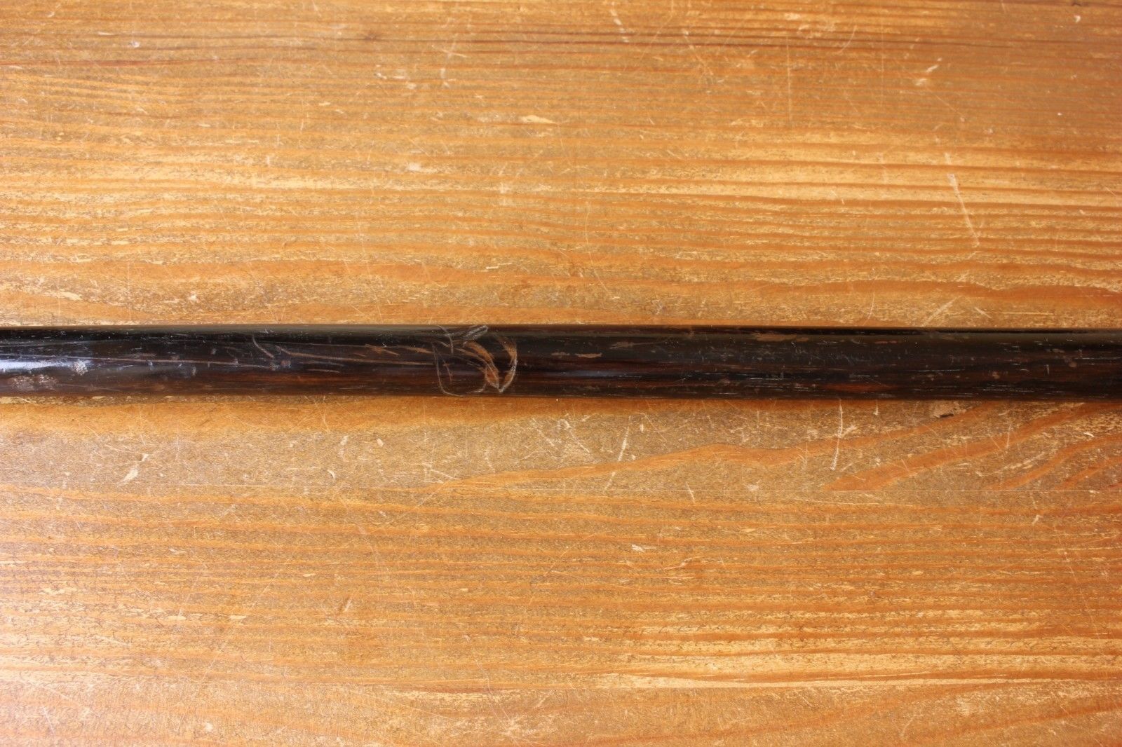 c1900 800 German Silver Checkered Niello Handle Walking Cane.