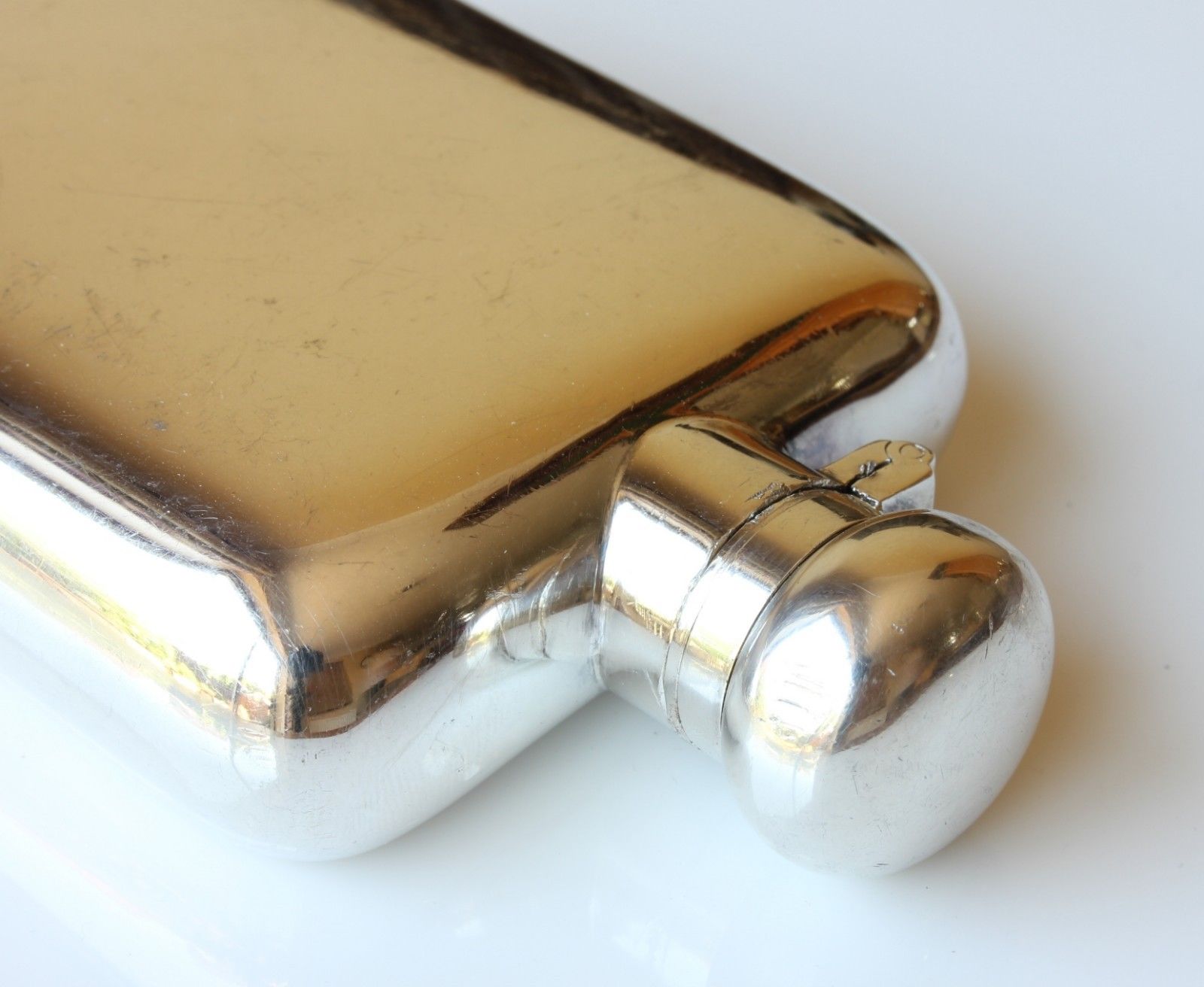 Vintage Silver Plated Hip Flask. Small Despatch 4oz EPNS Spirit Whisky ...