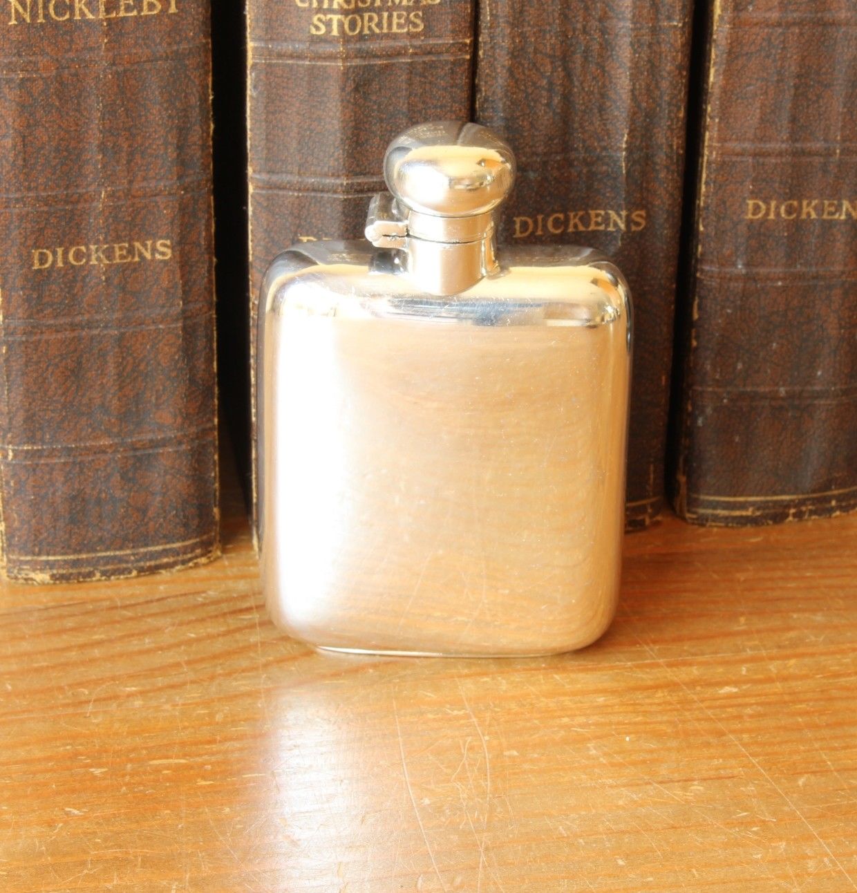 Vintage Silver Plated Hip Flask. Small Despatch 4oz EPNS Spirit Whisky ...