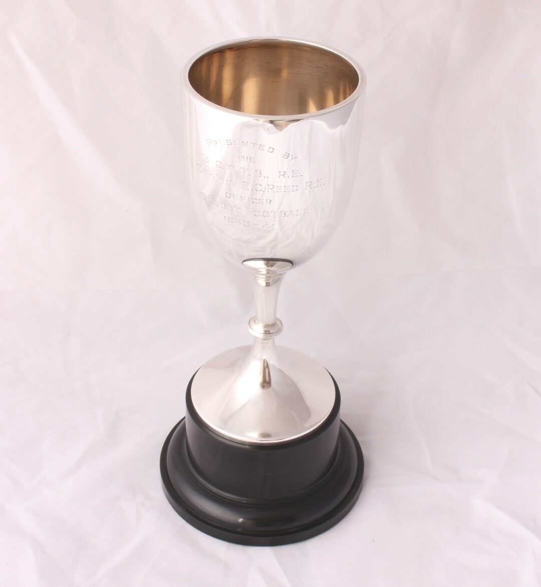 Vintage Solid Silver Military Rugby Football Sports Trophy Cup 1940.