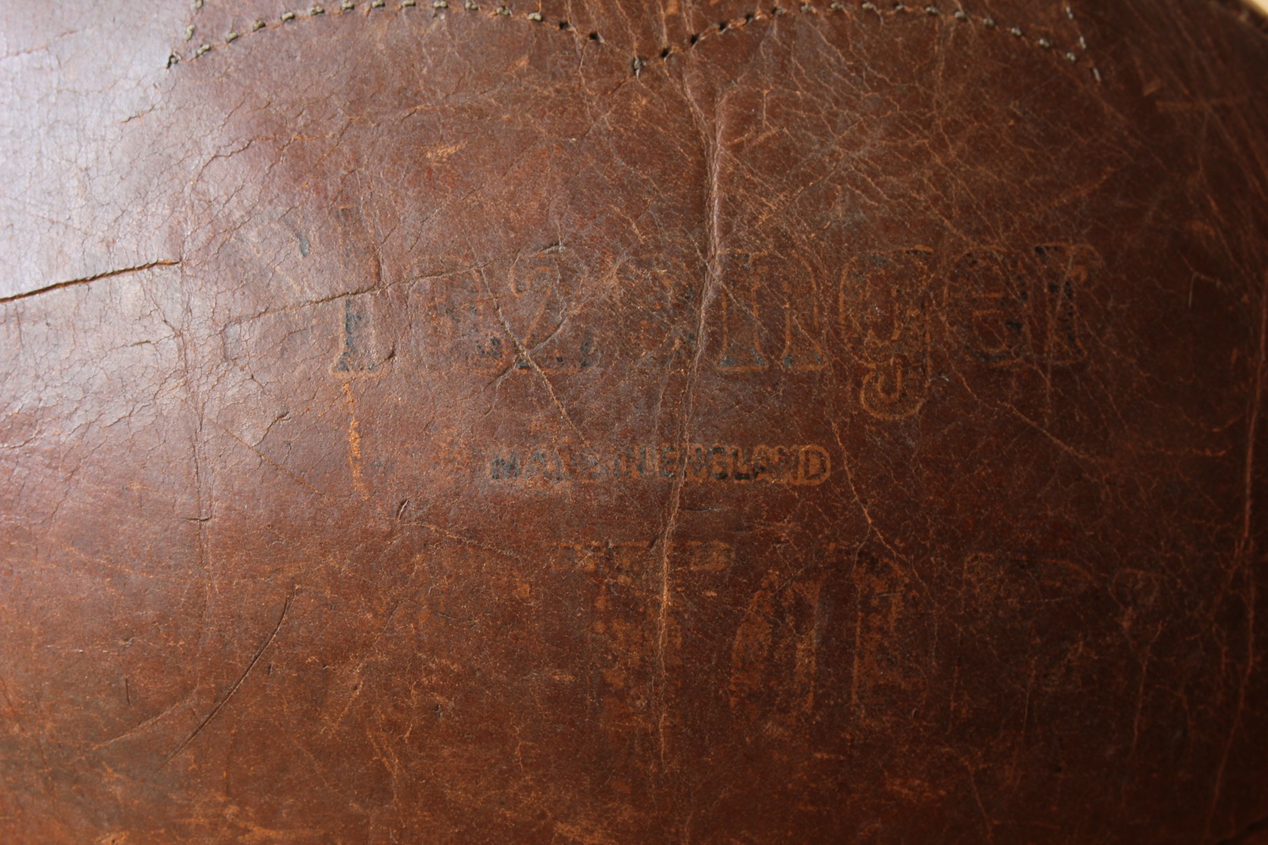 Slazenger Leather Rugby Ball. Made in England. Vintage c1940.