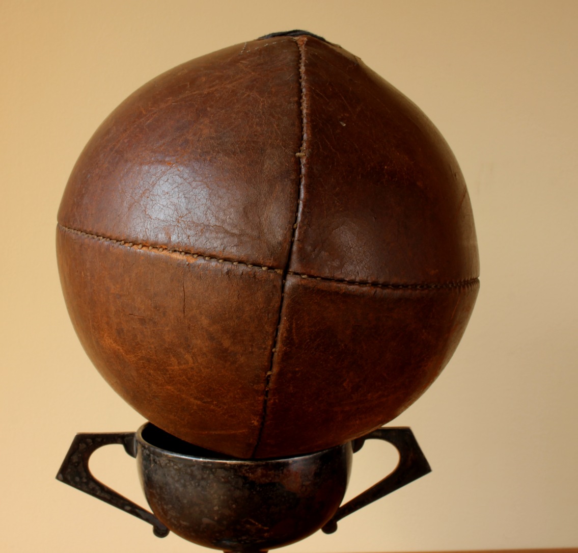 Slazenger Leather Rugby Ball. Made in England. Vintage c1940.