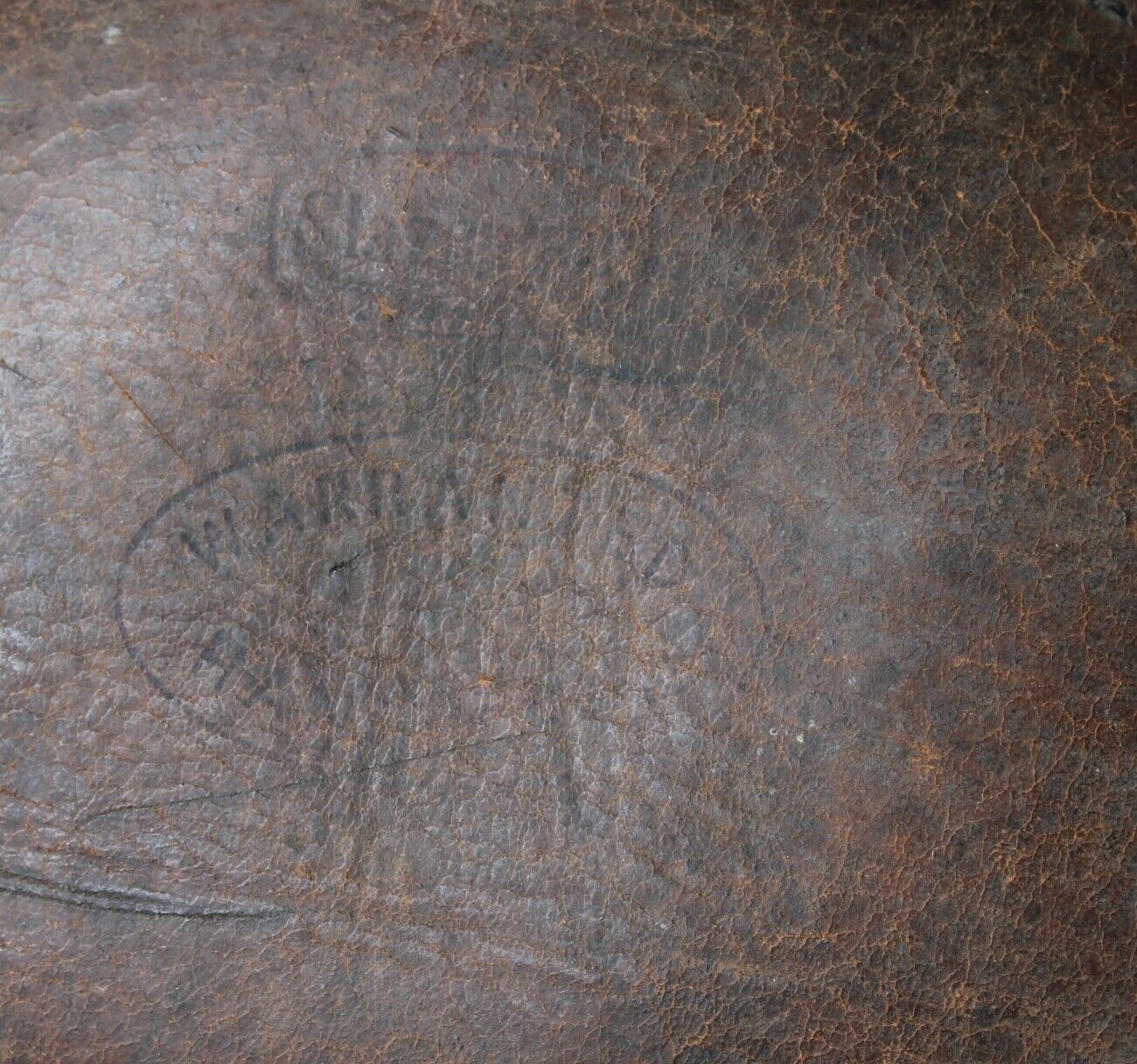 Slazenger Leather Laced Rugby Ball. Old Hand Sewn Vintage Ball. c1930.