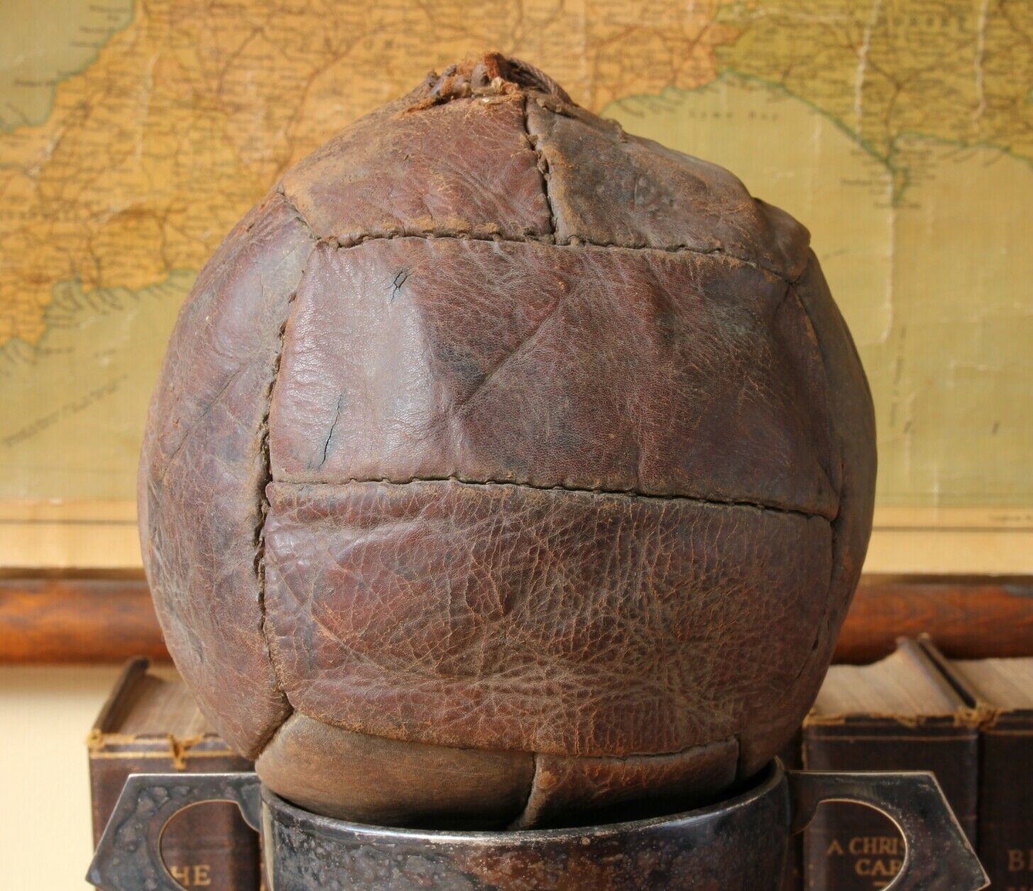 Victory Small Leather Soccer Football. Old c1930 Mini Ball.