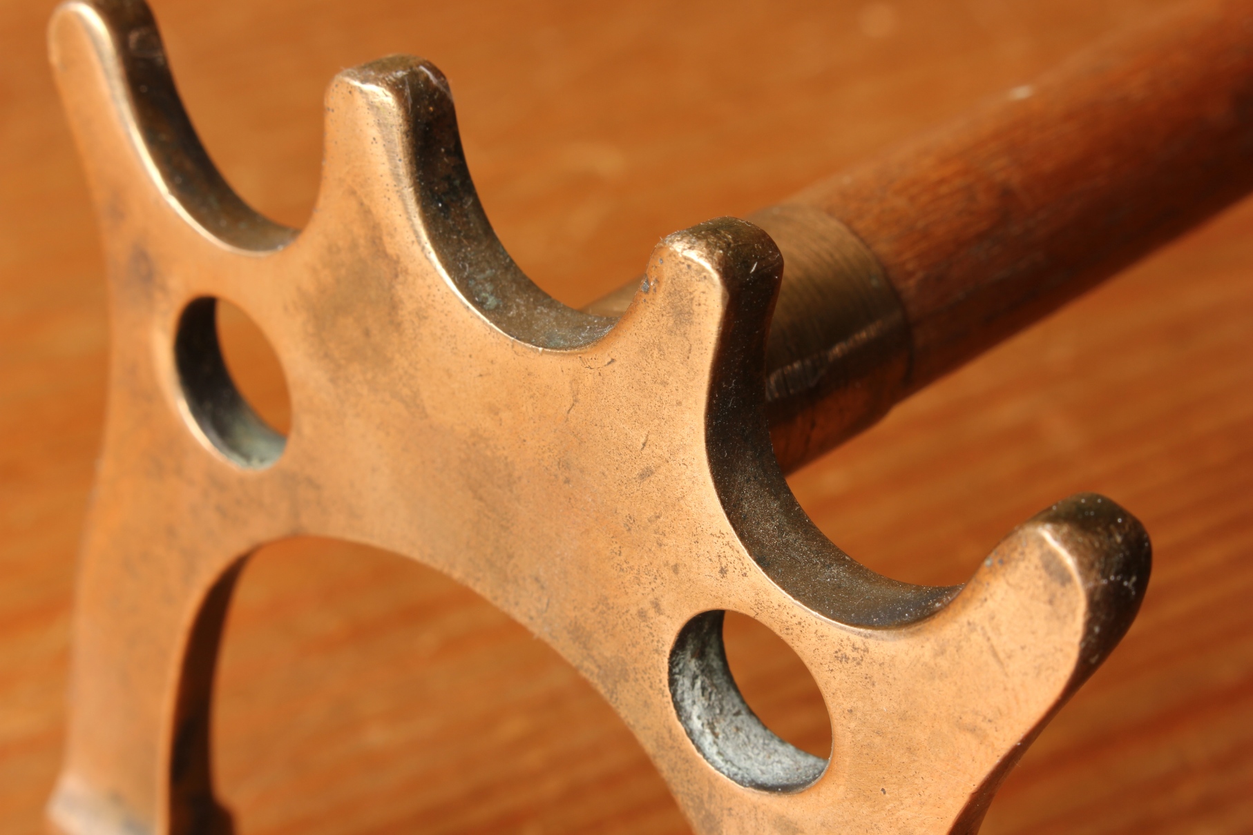 Brass Snooker Spider Cue Rest. Wood Billiards Pool Bridge Reach.