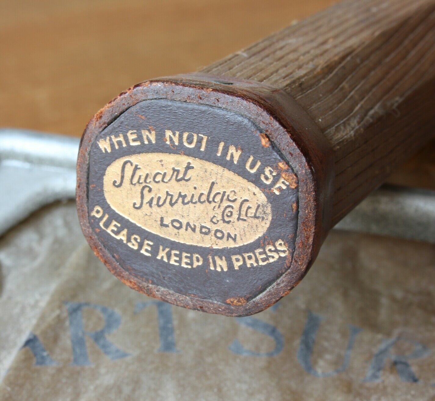 Stuart Surridge Iris-brand Argyle Tennis Racquet & Dunlop Press.