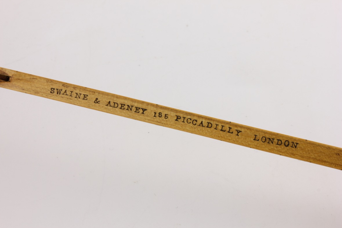 Bamboo Root Walking Cane Horse Measuring Stick. Swaine & Adeney c1900.