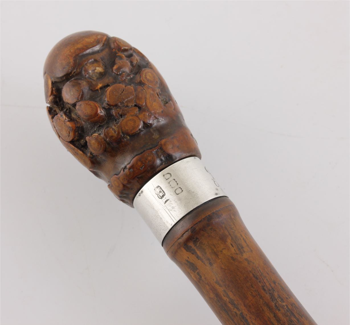 Bamboo Root Walking Cane Horse Measuring Stick. Swaine & Adeney c1900.