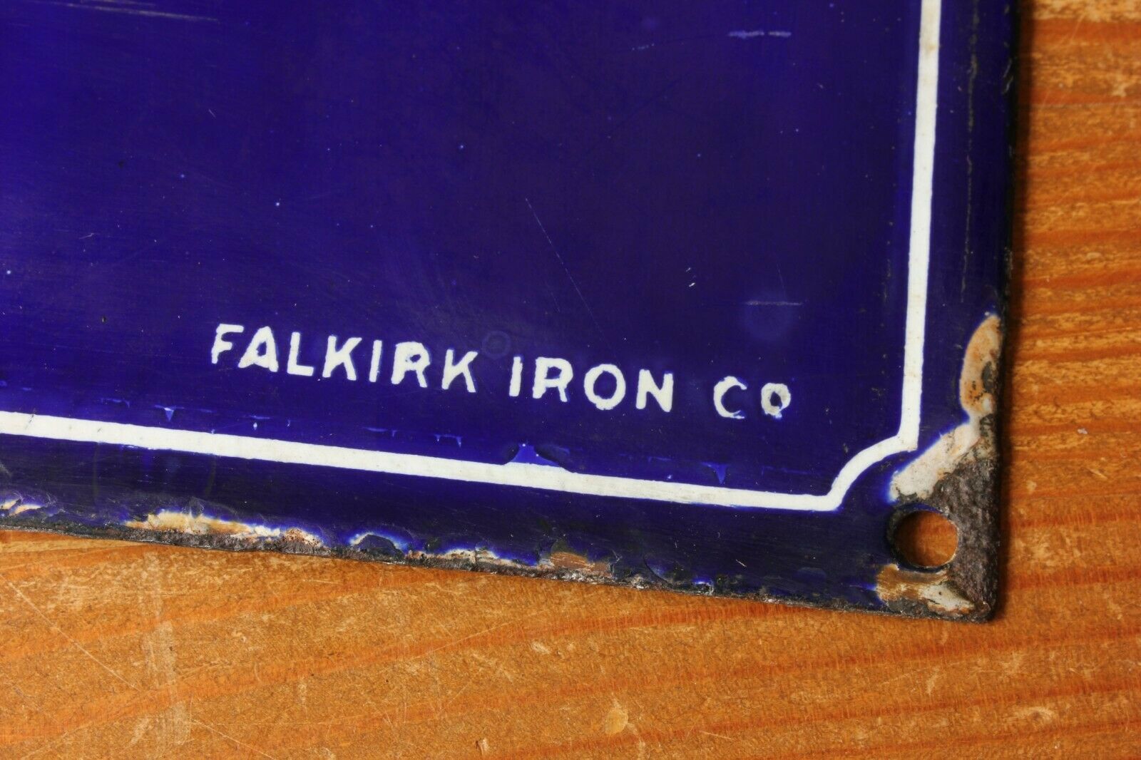 Original Enamel Metal Sign. The Green. Antique Falkirk Iron Co. Bowls ...