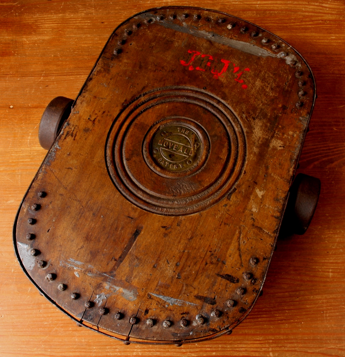 Antique Wooden Industrial Hand Truck The Moveall Patent Trolley FW ...