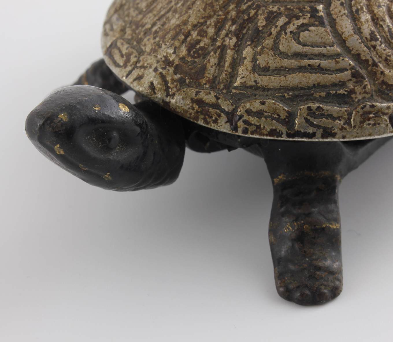 Turtle Table Bell. Novelty German Tortoise Shell Hotel Counter Desk Bell.