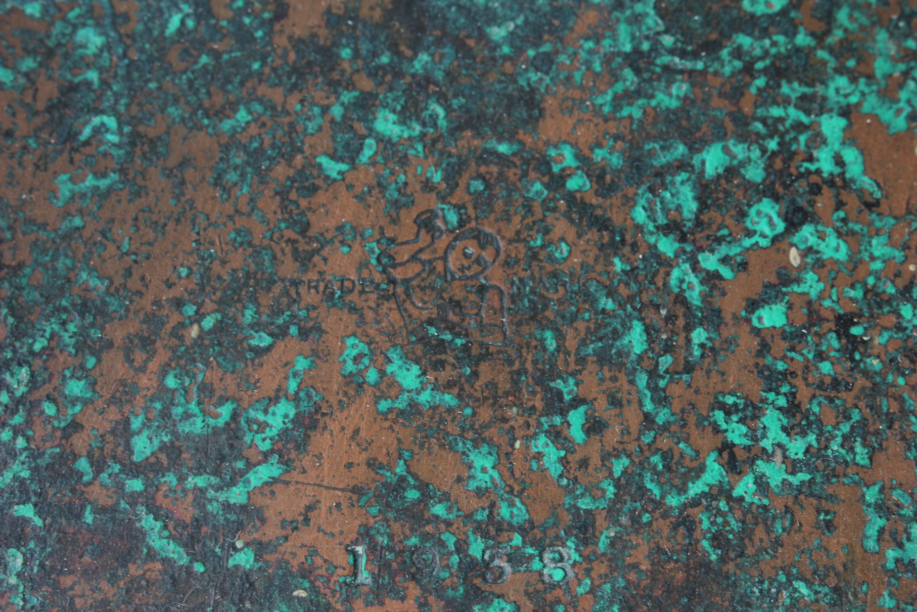 Verdigris Copper Shovel. Large Hand Forged Rustic Scoop. Home Decor.
