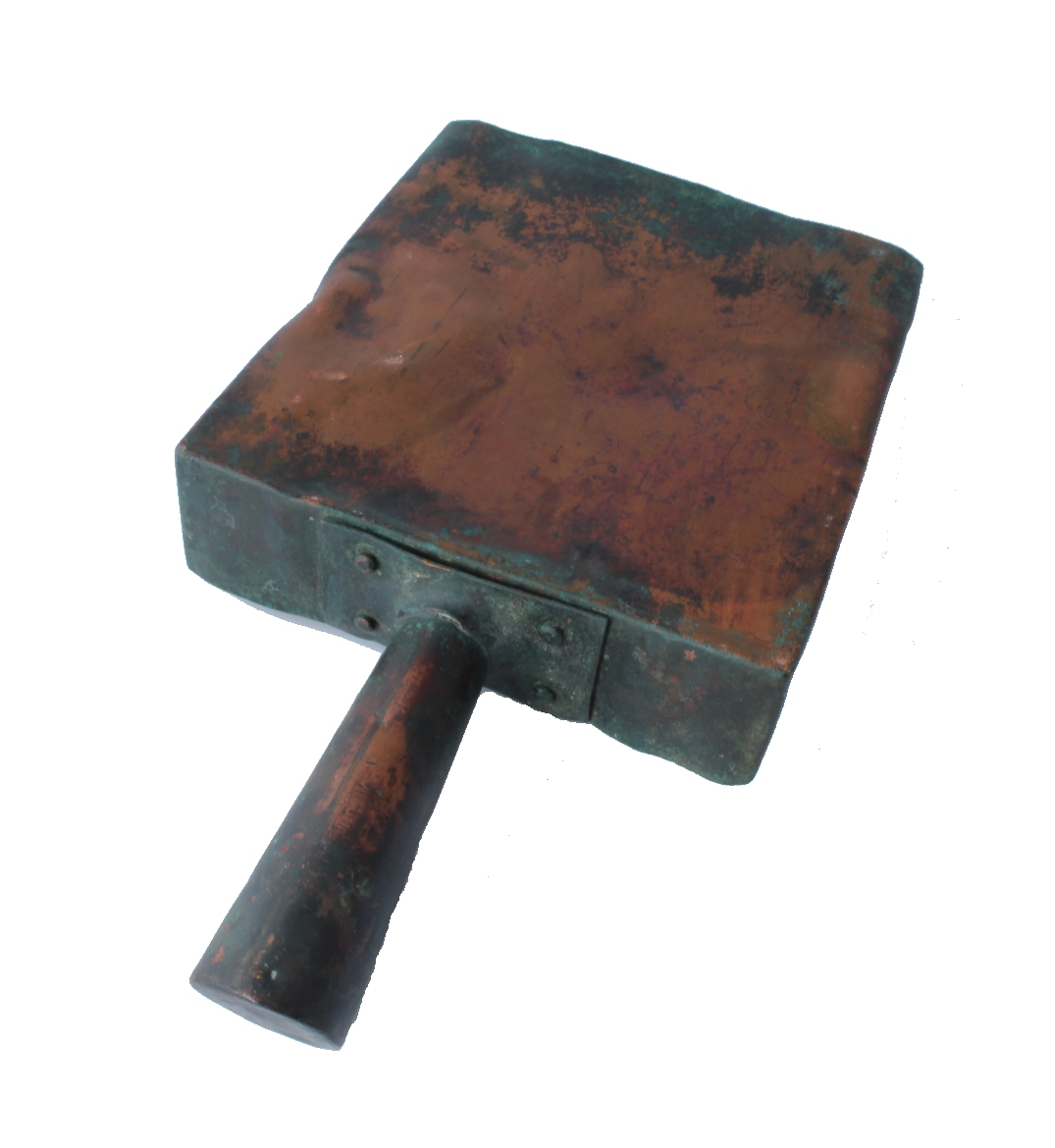 Verdigris Copper Shovel. Large Hand Forged Rustic Scoop. Home Decor.