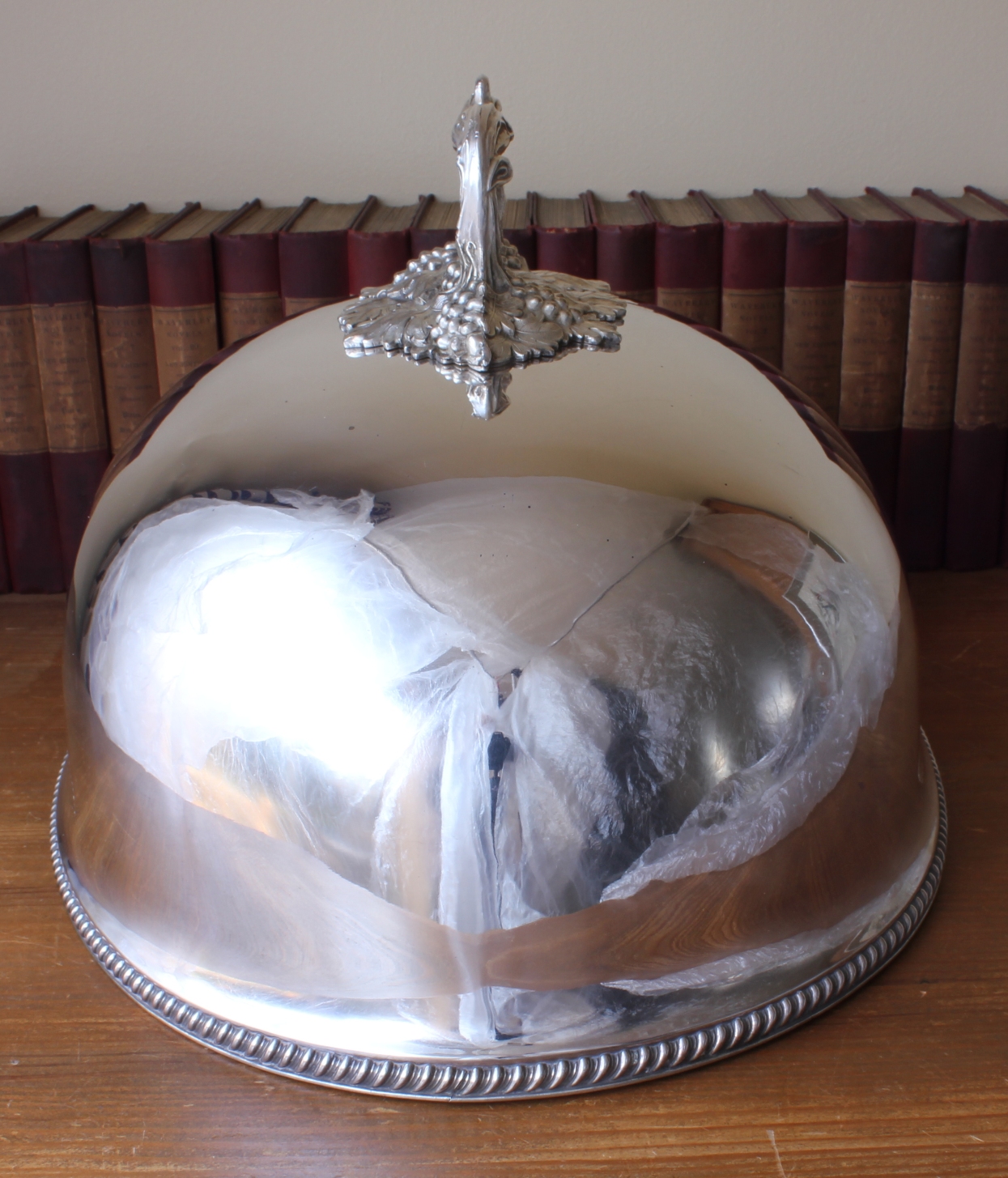 Fabulous X Large Victorian Silver Plate Meat Food Cover.